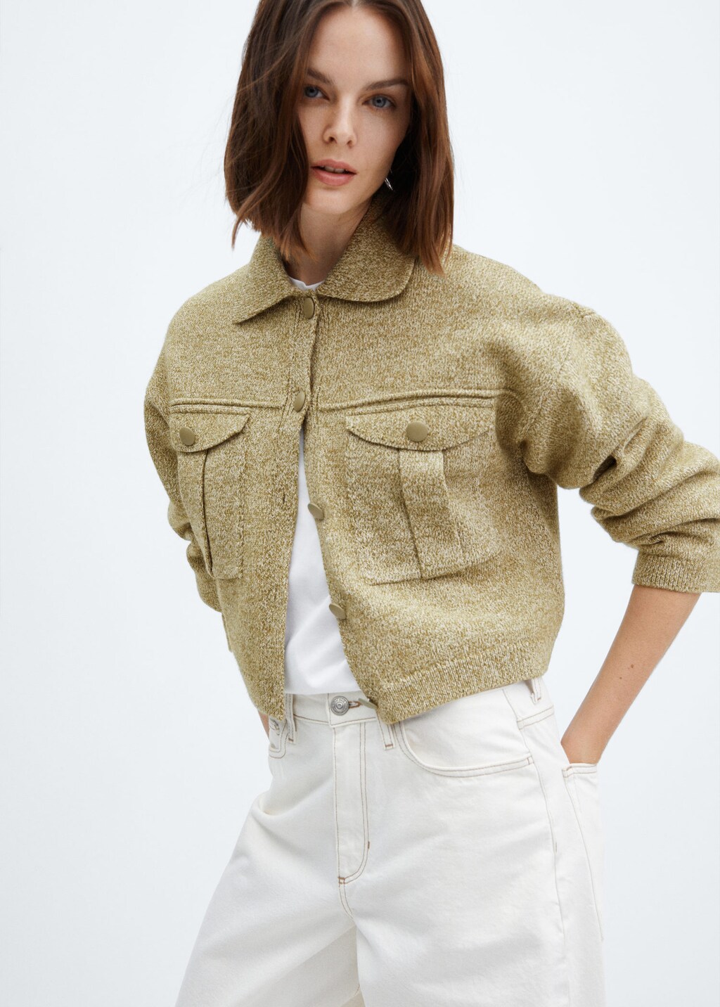 Pocket knit jacket | MANGO