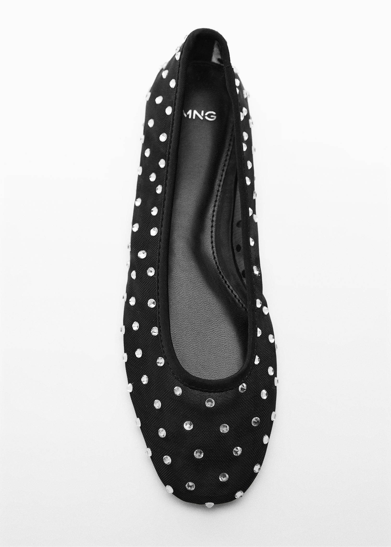 Rhinestone ballerinas | MANGO