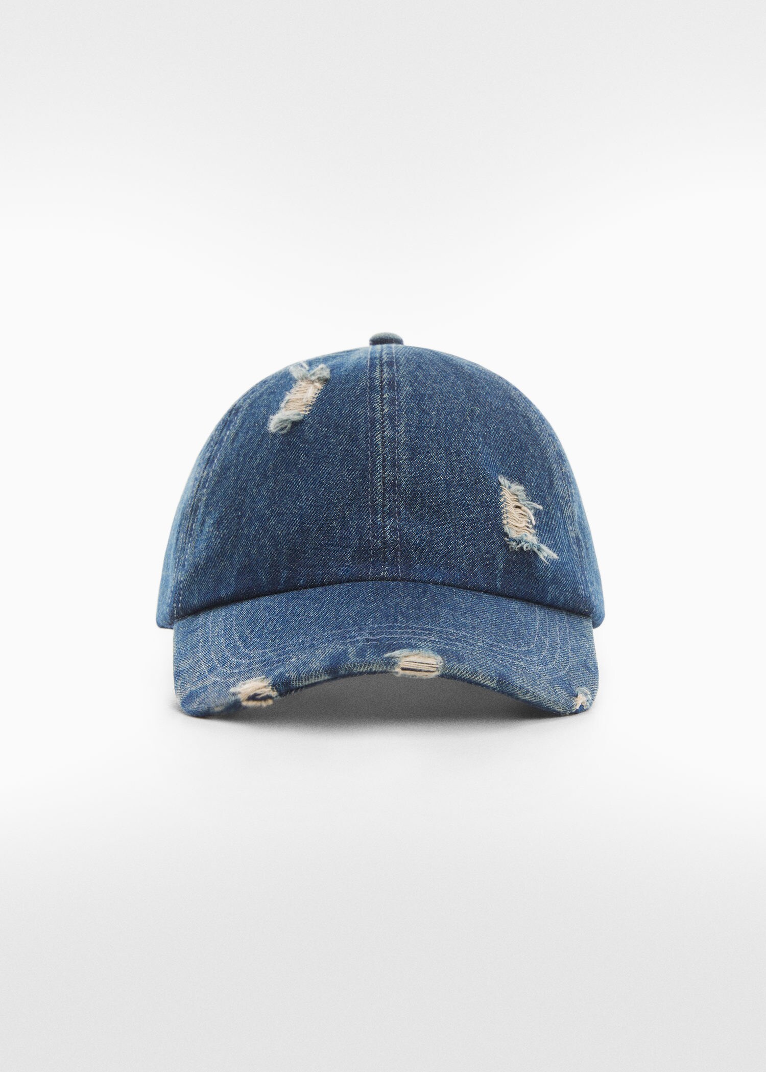 Ripped denim cap | MANGO