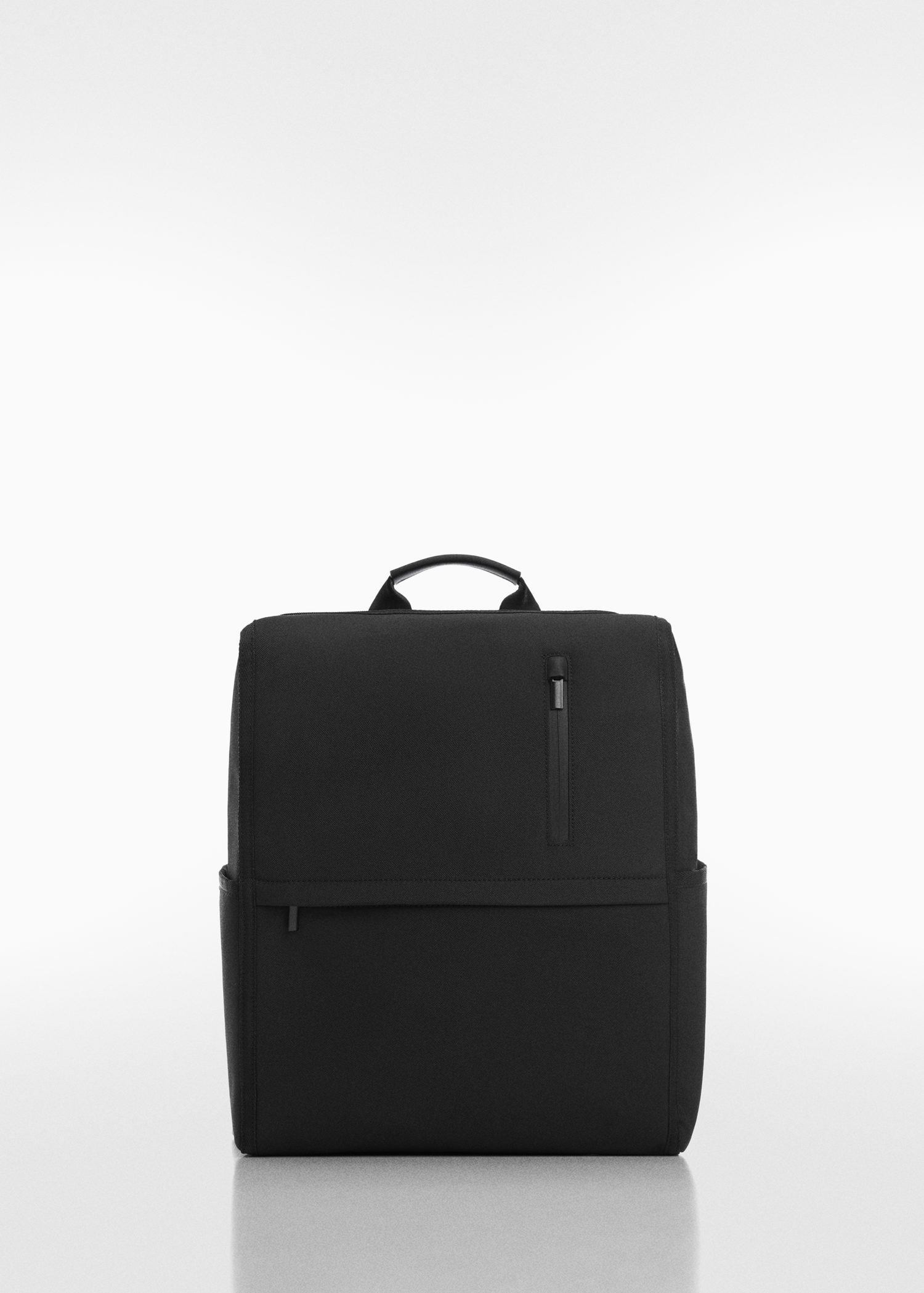 Backpack with leather-effect details | MANGO