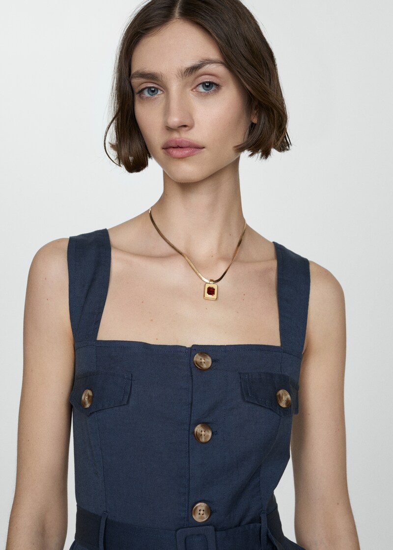 Faceted crystal necklace