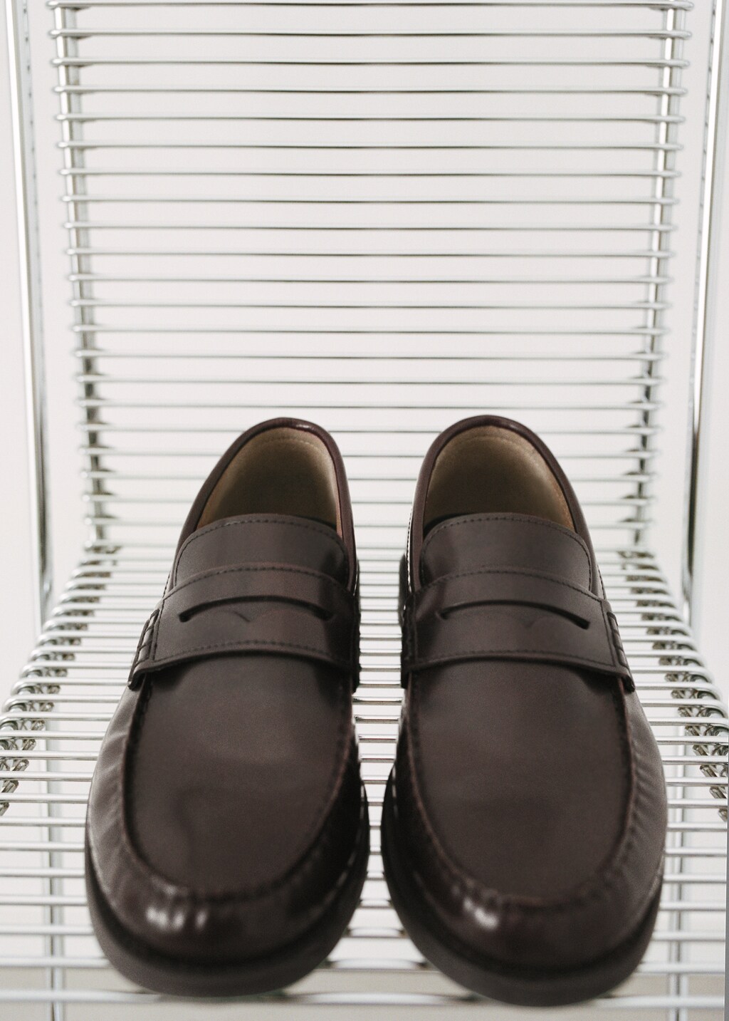 Leather penny loafers