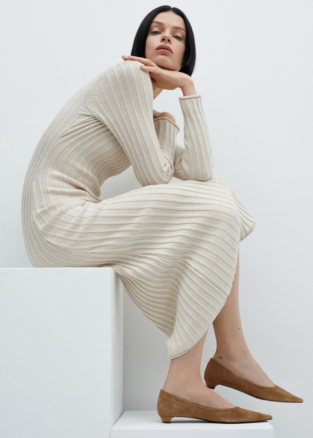 Pointed toe leather shoes - Woman | MANGO USA