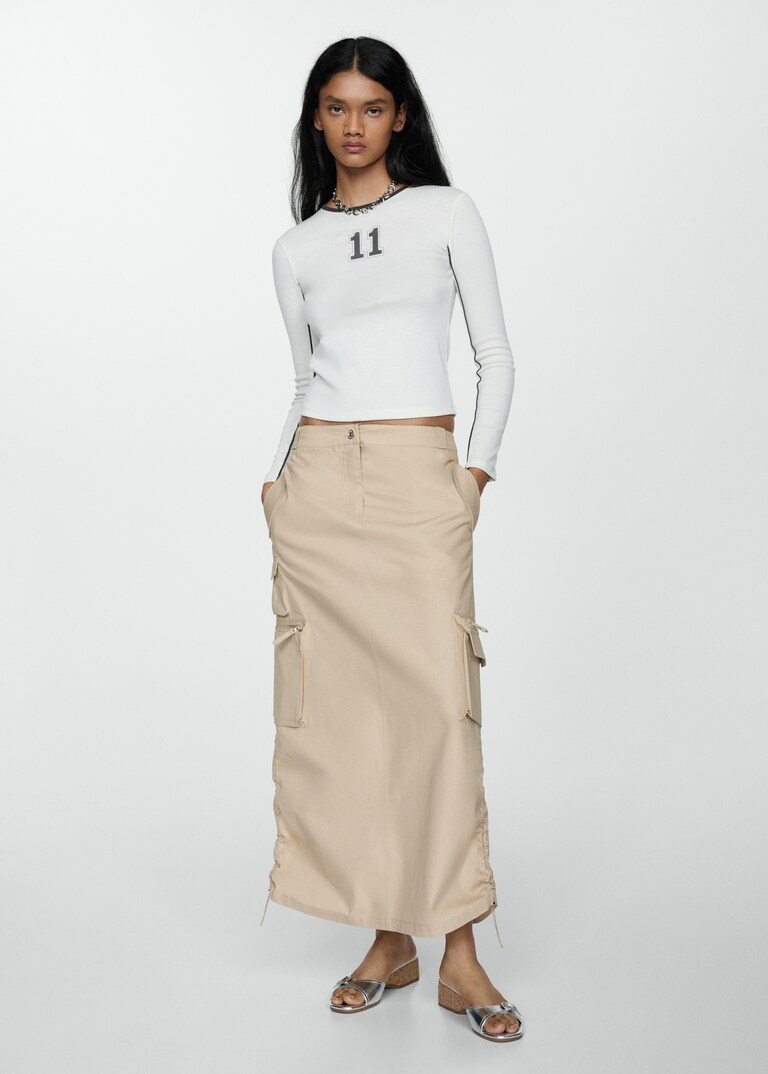 Parachute skirt with cargo pockets