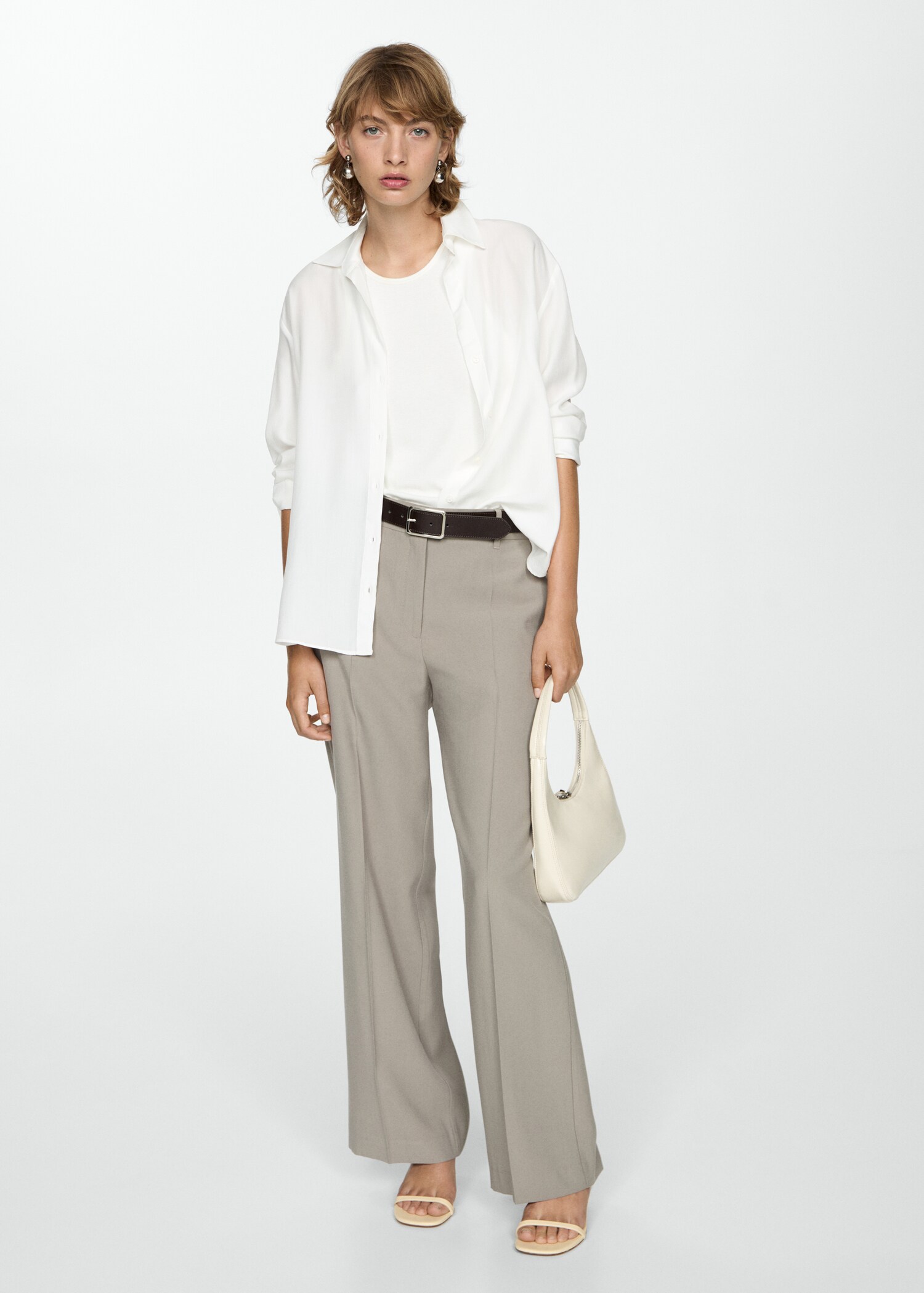 Lyocell fluid shirt - Woman | MANGO USA