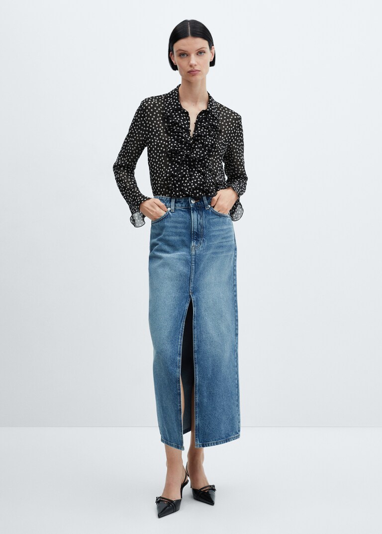 Ruffles printed blouse