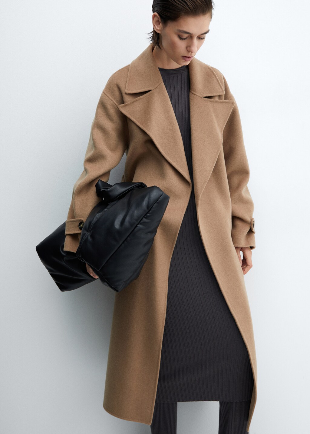 Woollen coat with belt - Women | MANGO Iran Woollen coat with belt - Women | MANGO Iran