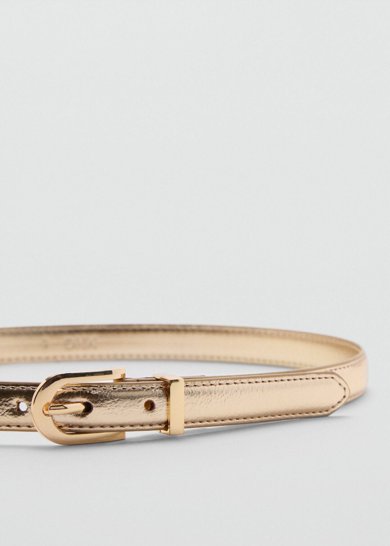 Buckle metallic belt - Women | MANGO USA