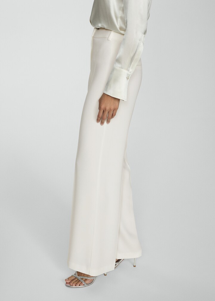 Flowy straight-fit trousers - Women | MANGO USA