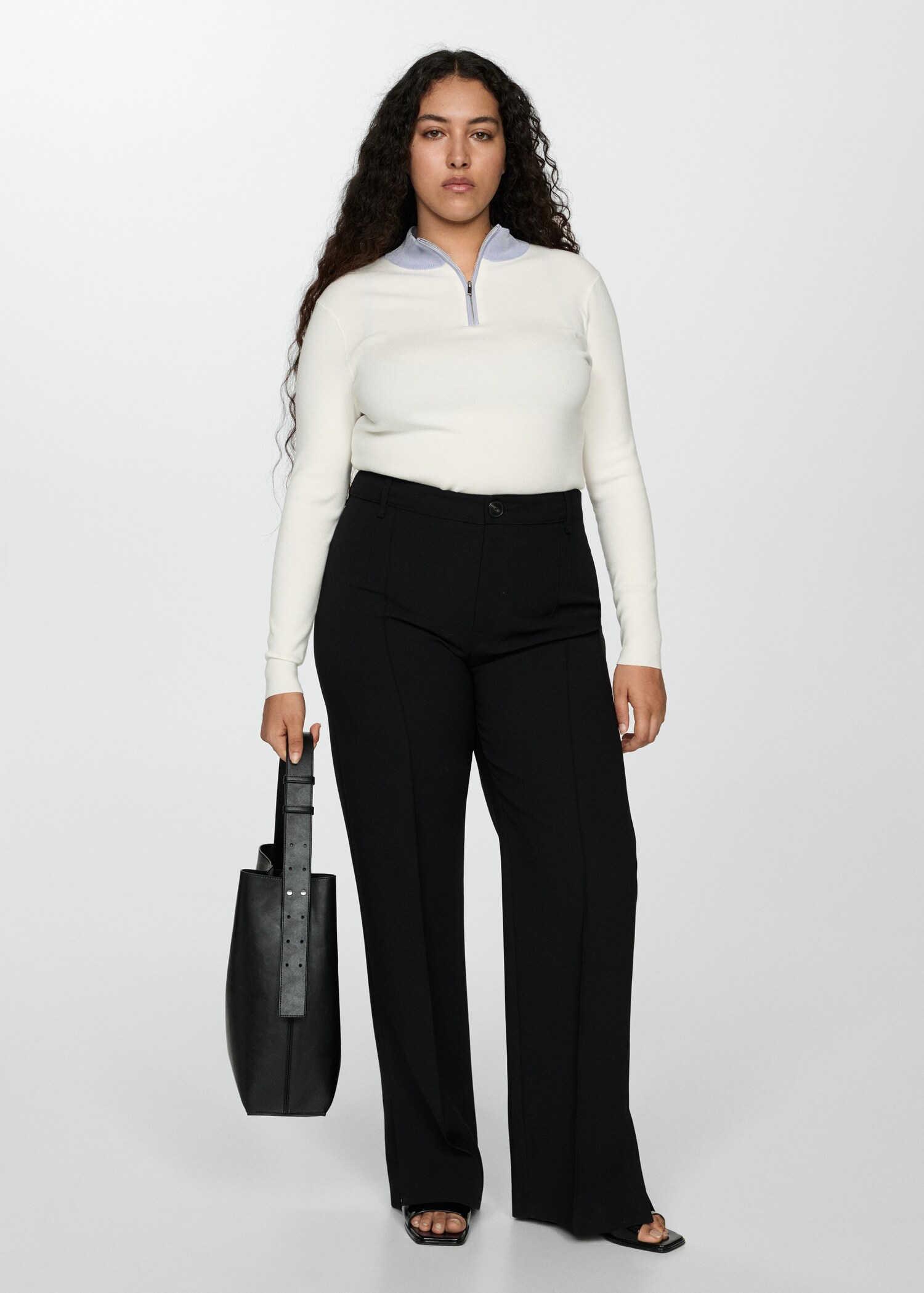 Zip neck jumper - Women | MANGO USA