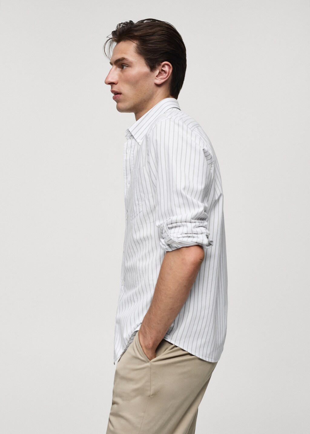 100% cotton kodak striped shirt - Men | MANGO China 100% cotton kodak striped shirt - Men | MANGO China