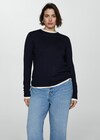 Fine-knit sweater with contrasting trims - Women | MANGO USA