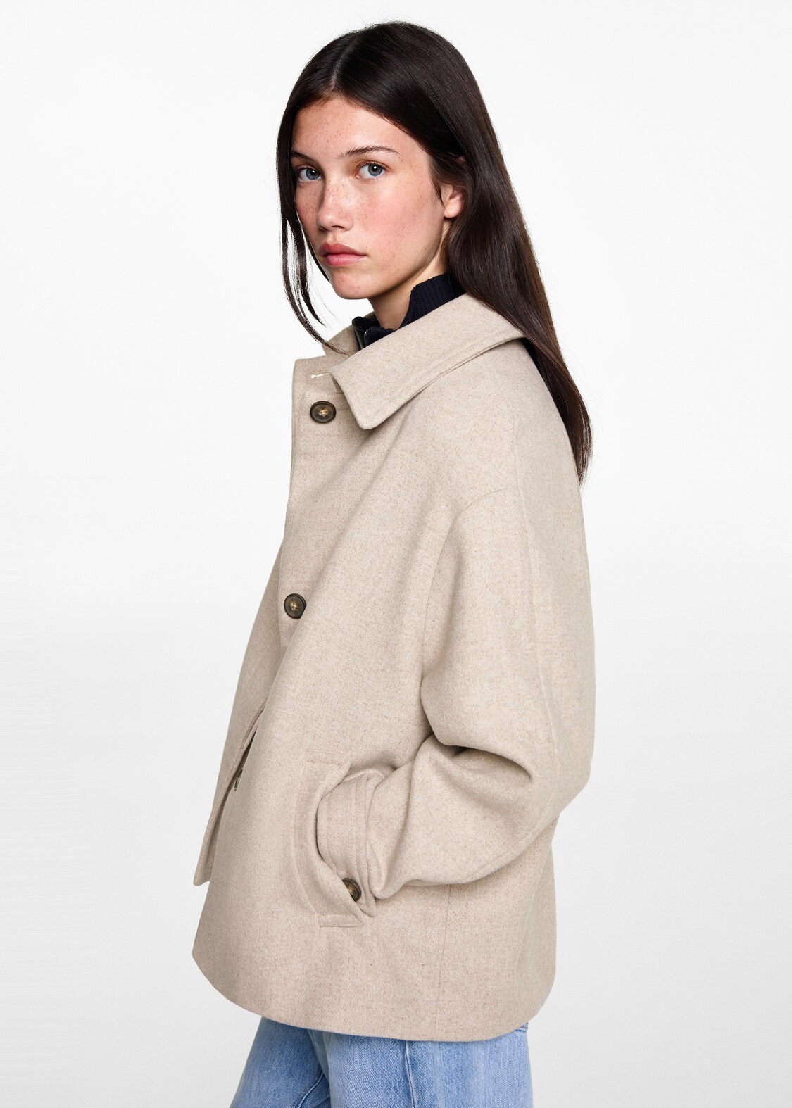 Short cloth coat - Teen | MANGO USA
