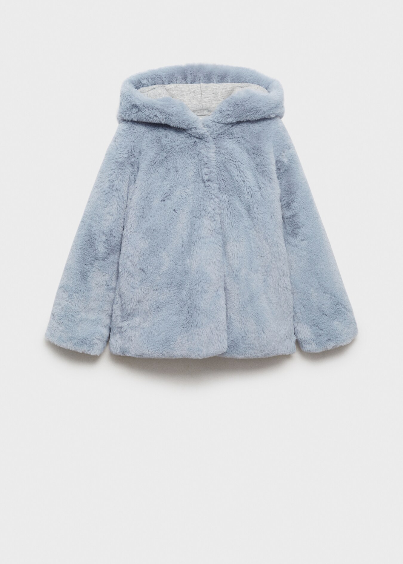 Coat with fur-effect hood - Kids | MANGO USA