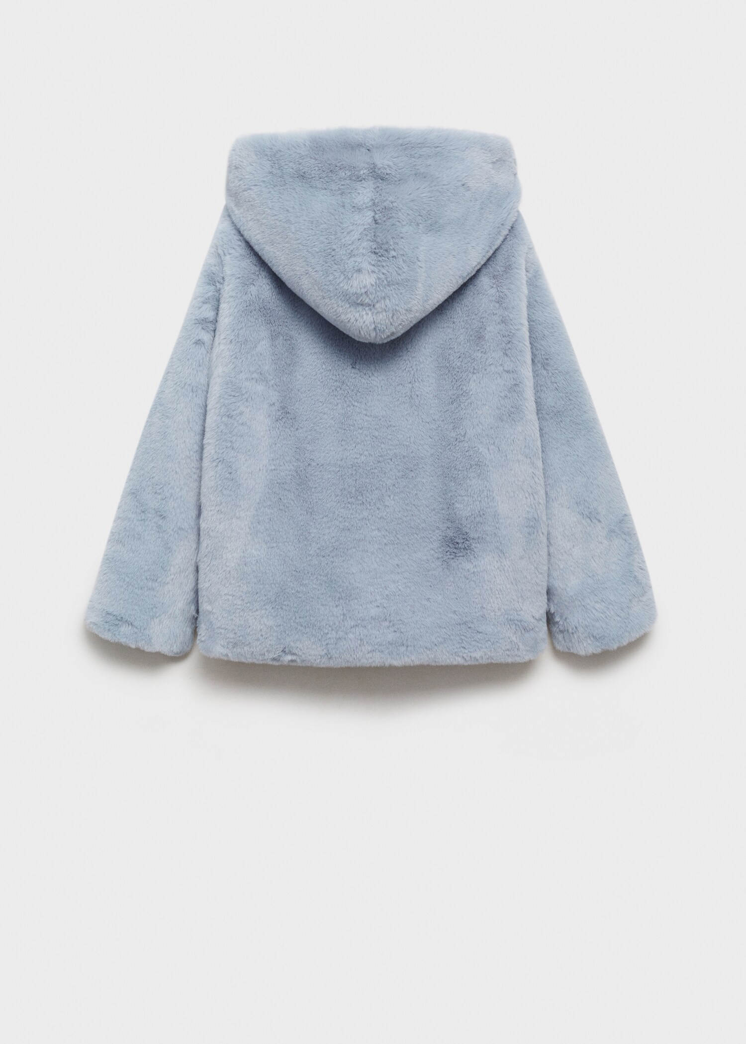 Coat with fur-effect hood - Kids | MANGO USA