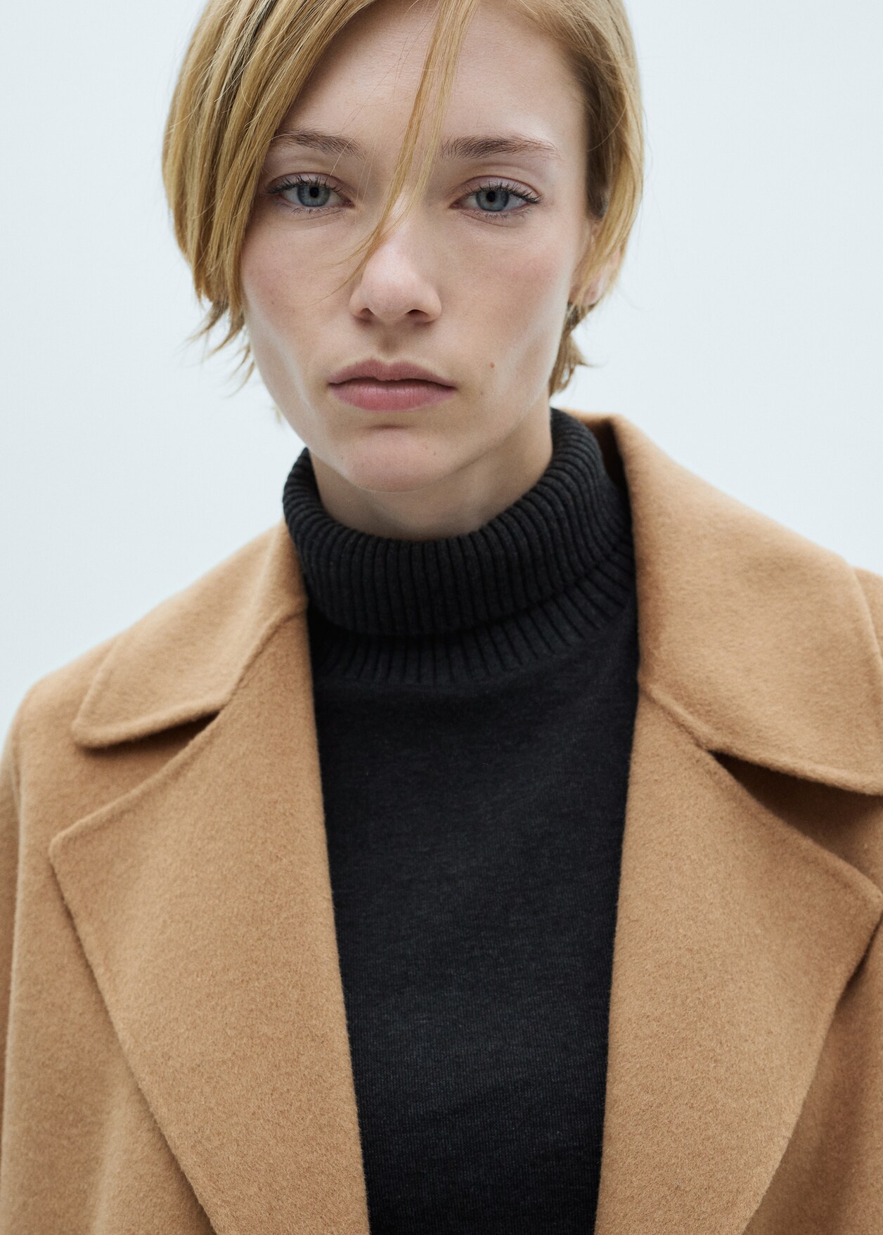Wool Coat With Handmade Belt Women Mango Usa