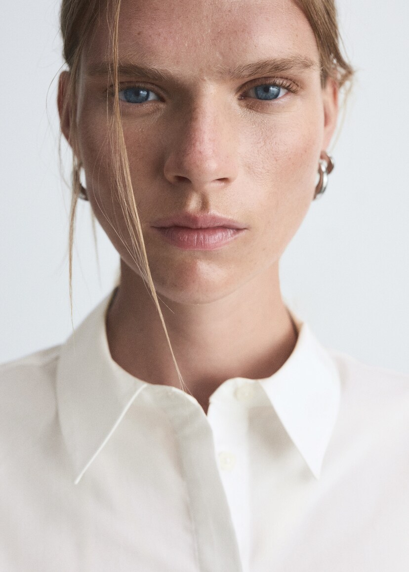 Cropped Cotton Shirt Women Mango United Kingdom