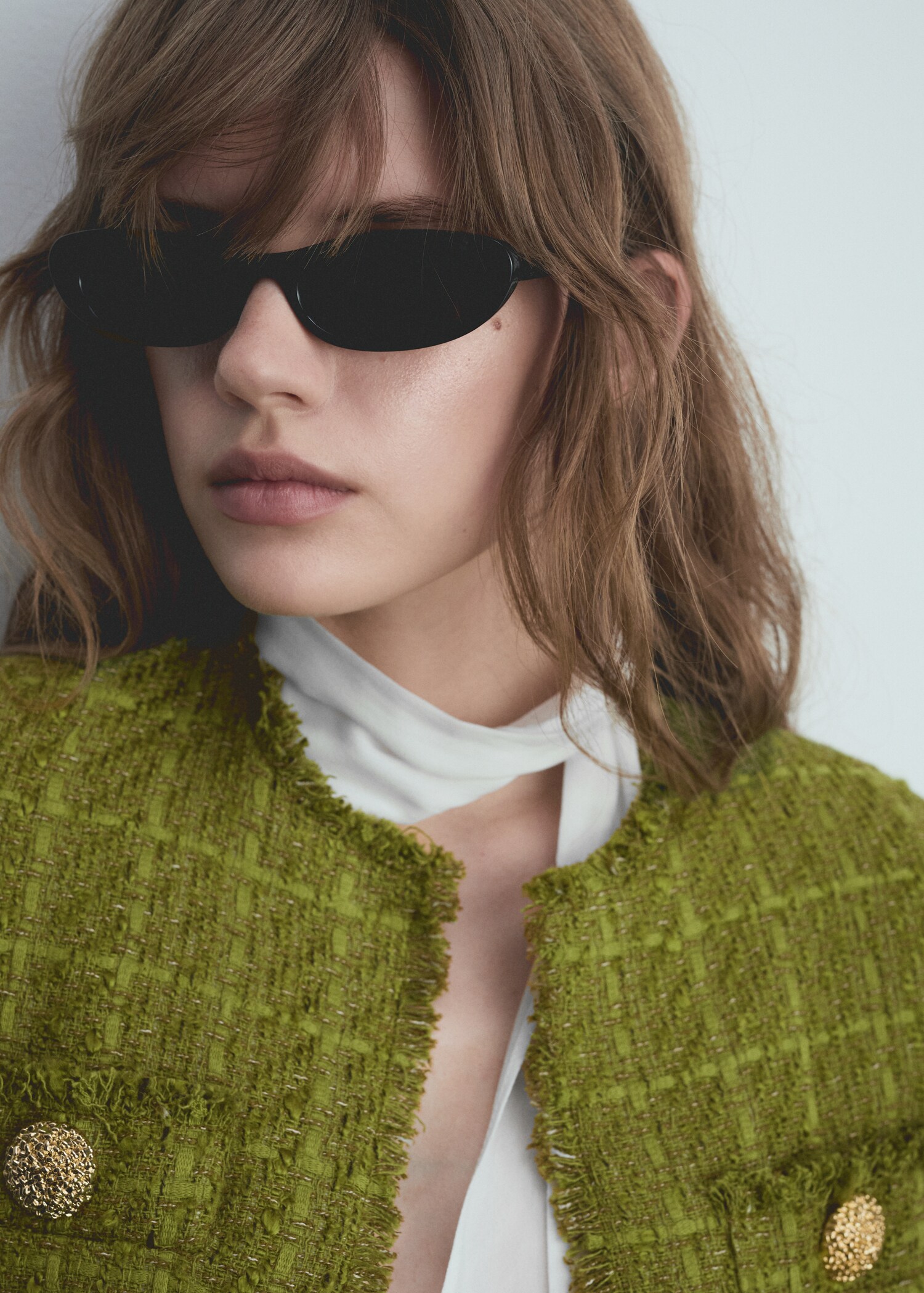 Tweed jacket with jewel buttons - Women | MANGO USA