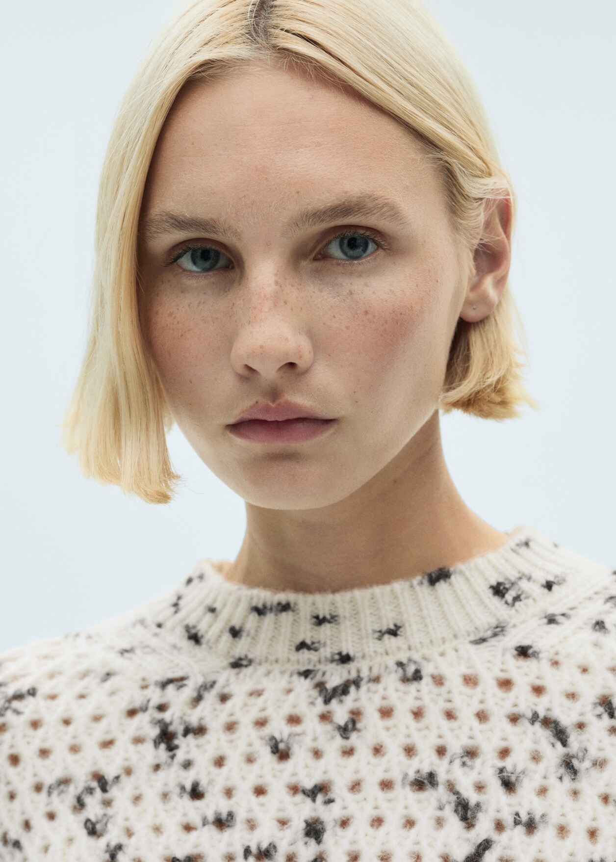 Marbled openwork knitted sweater - Women | MANGO USA