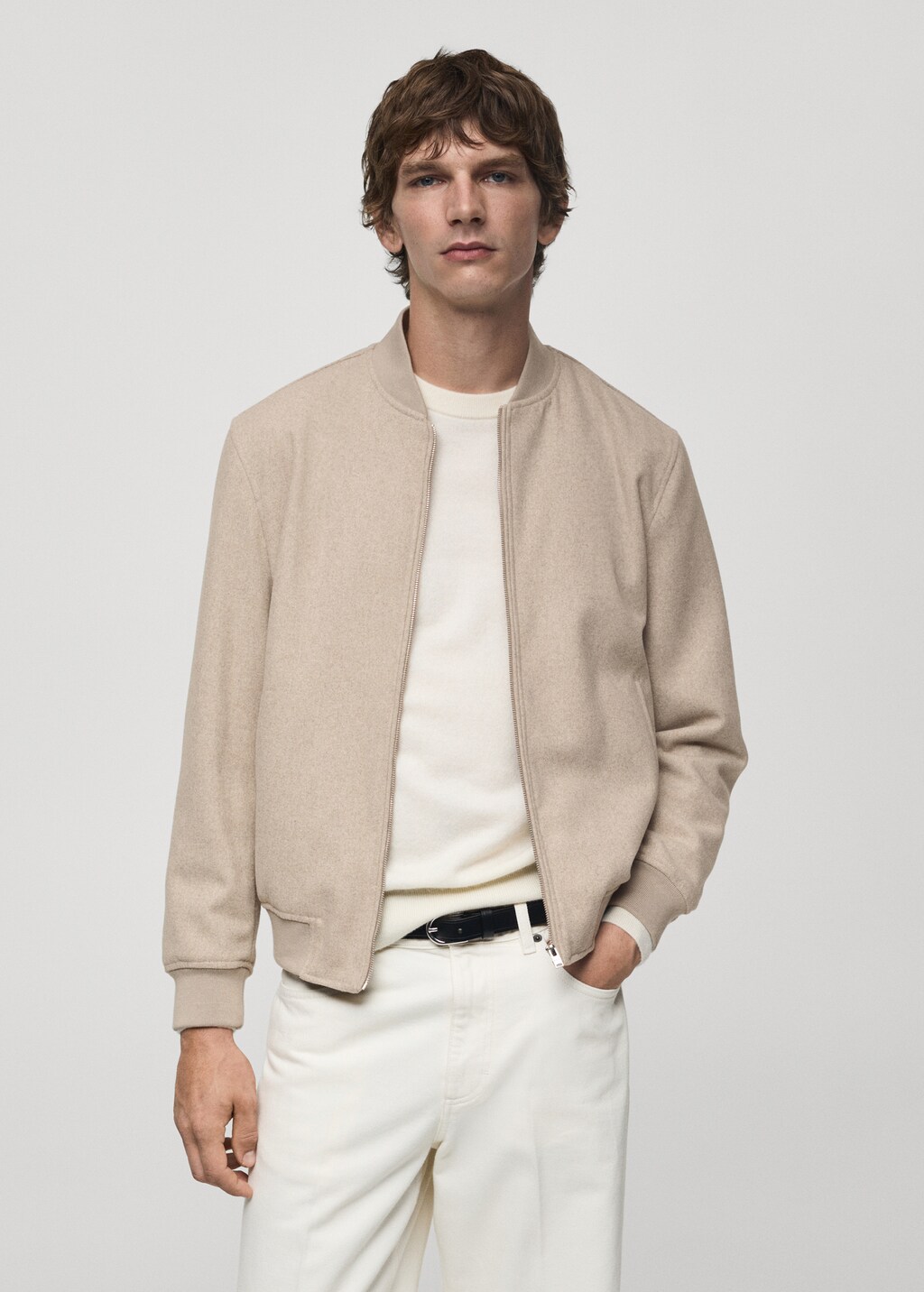 Recycled wool bomber jacket - Men | MNG Australia
