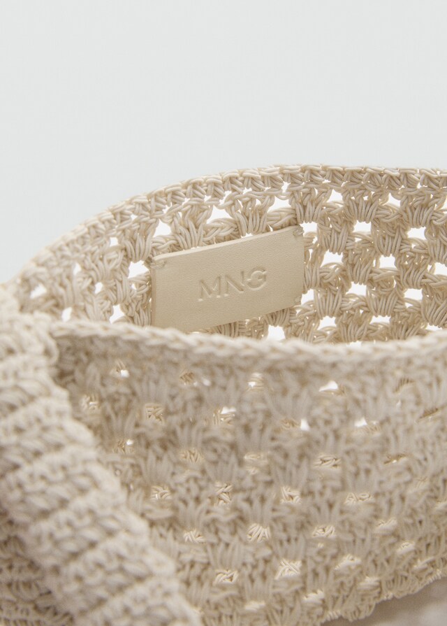 Bolso Mano Crochet Mujer Mango España Península Y Baleares