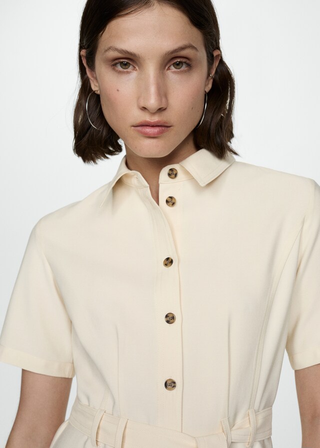 Bow Shirt Dress Women Mango Usa