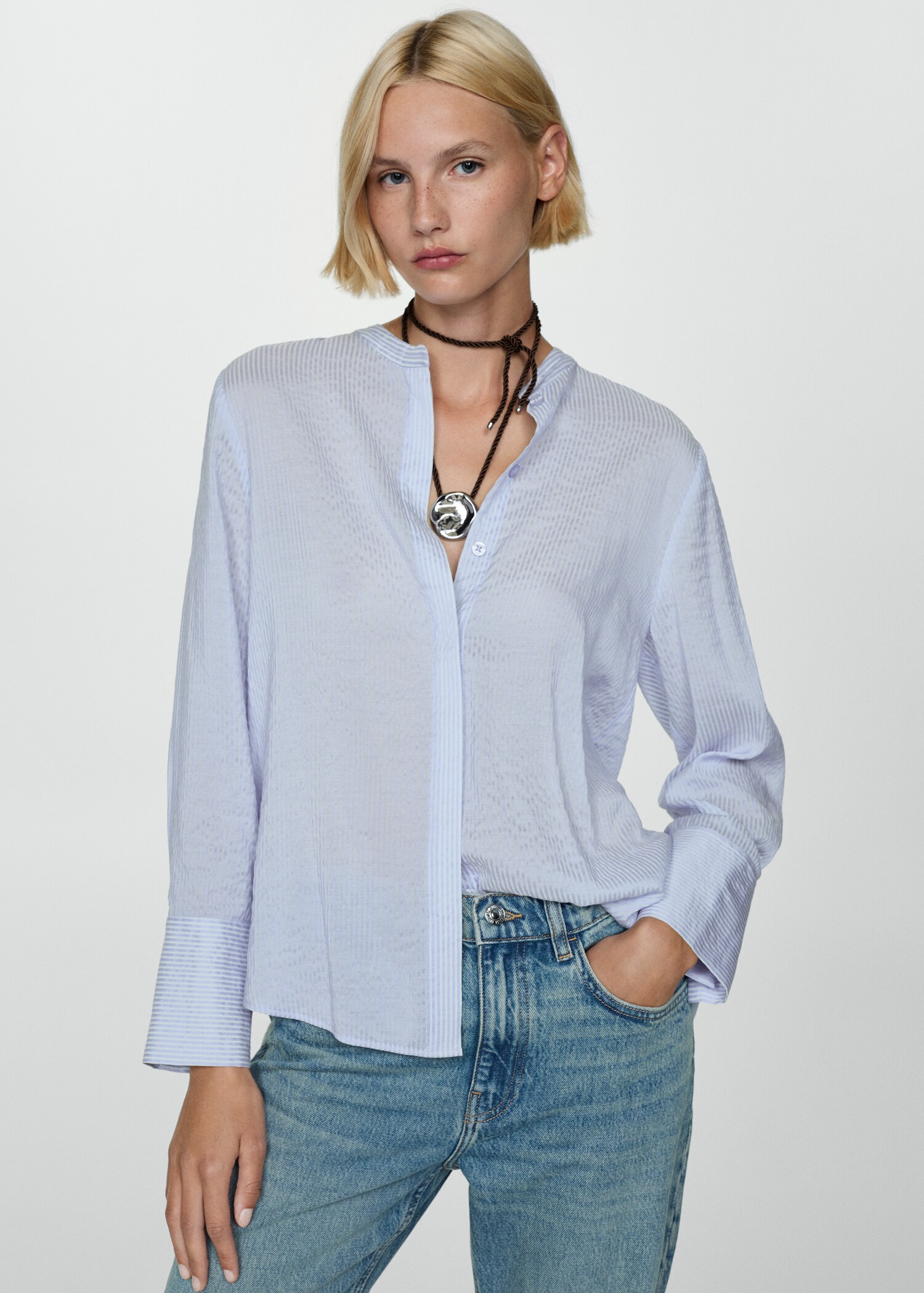 Striped Flowy Shirt Women Mango United Kingdom