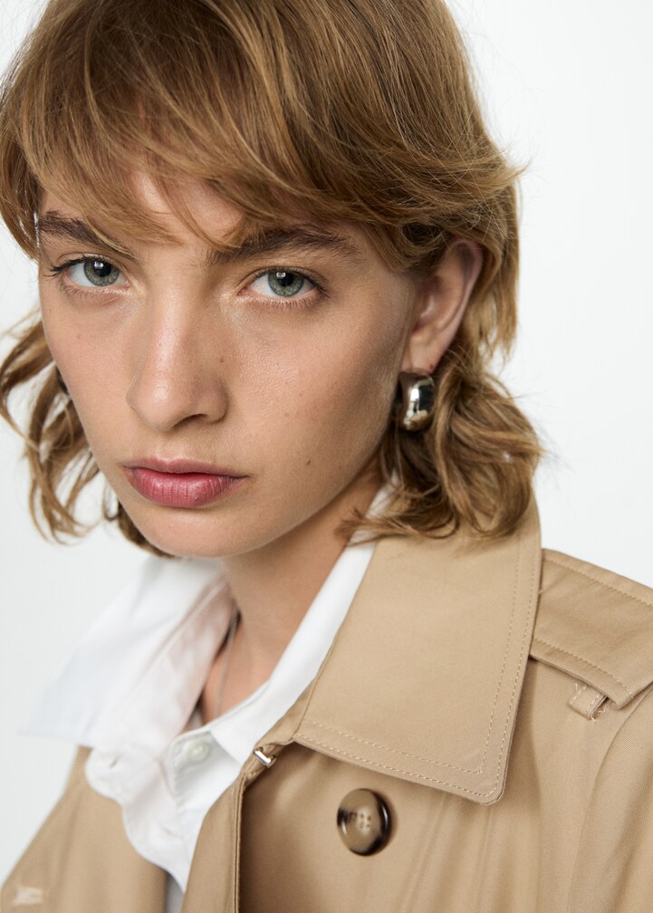 Double Breasted Cotton Trench Coat Women Mango United Kingdom