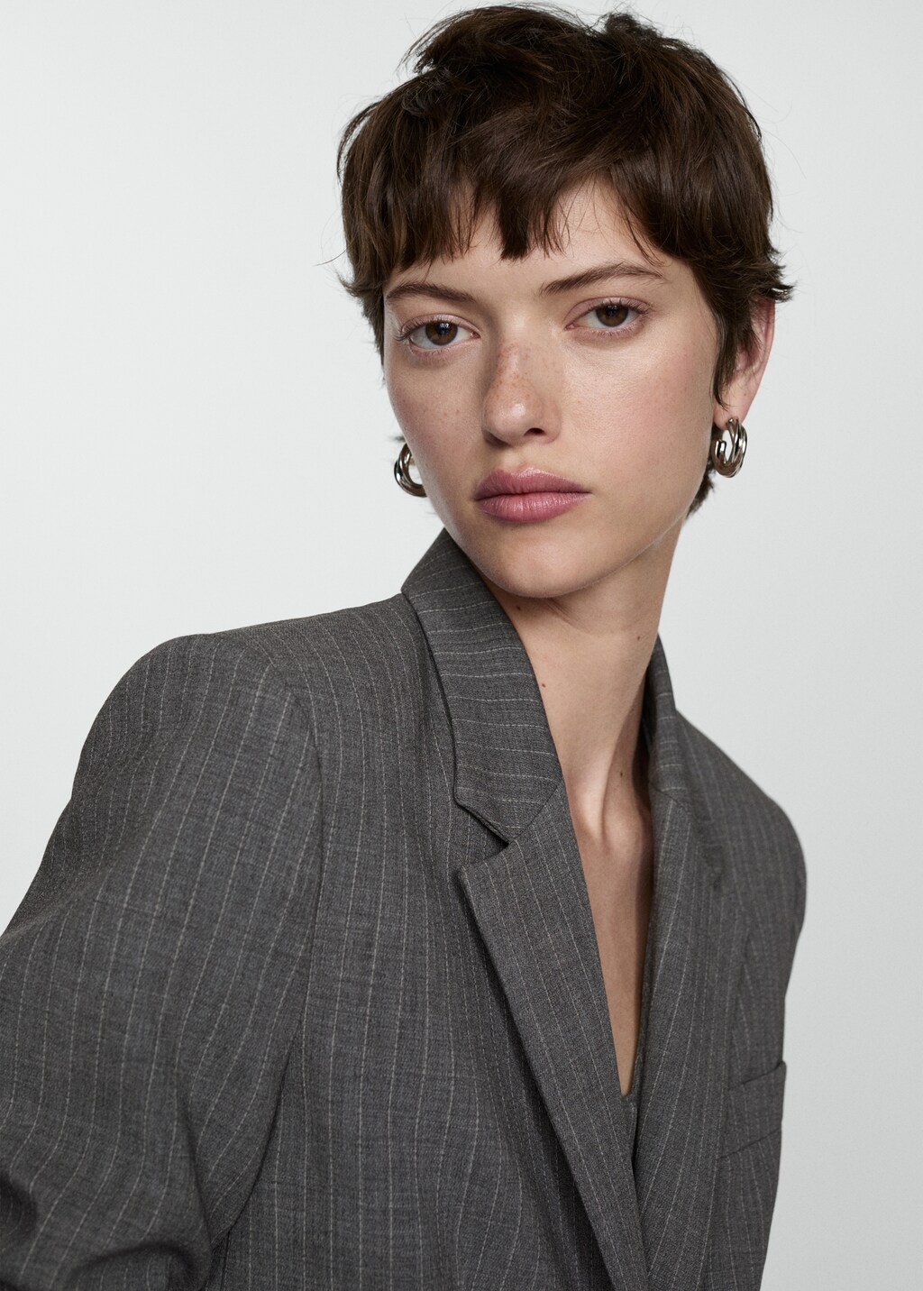 Pinstripe suit jacket - Women | MANGO USA