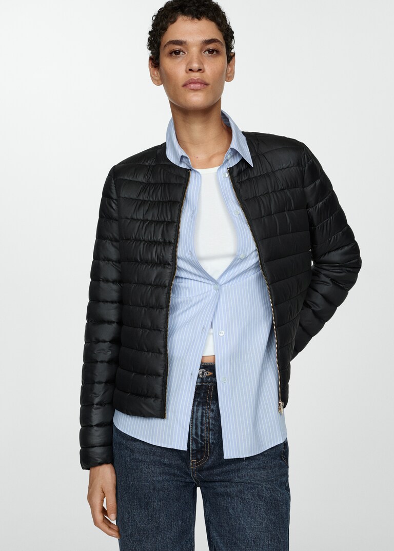 Pocket quilted jacket - Women | MANGO USA