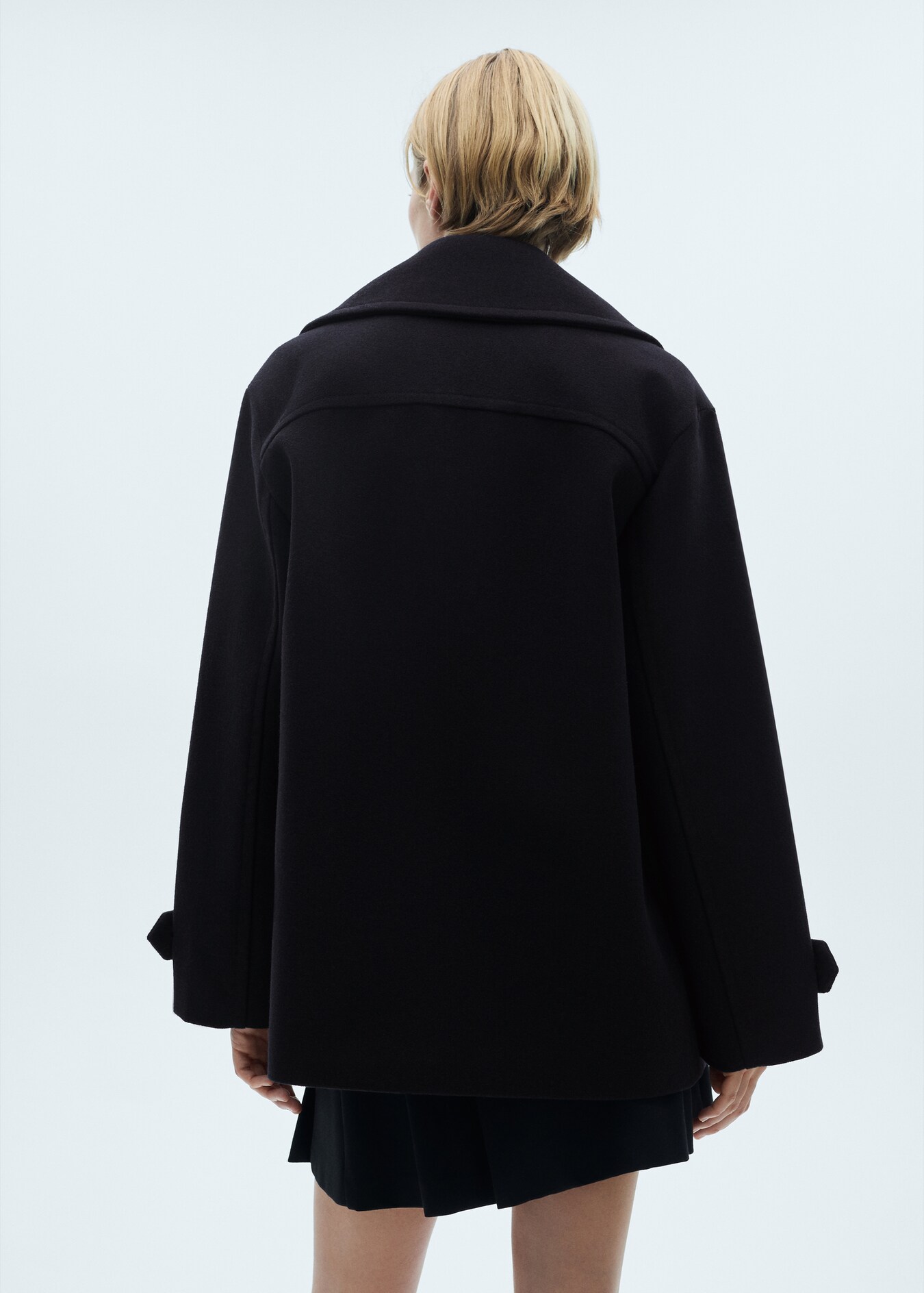 Double-breasted wool coat - Women | MANGO USA