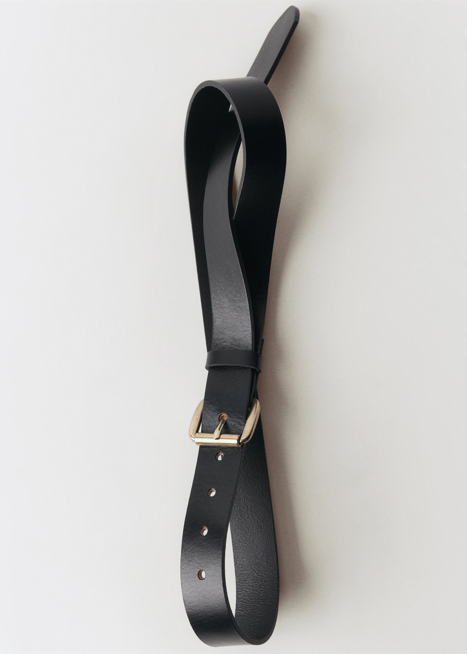 Leather belt with square buckle - Women | MANGO USA