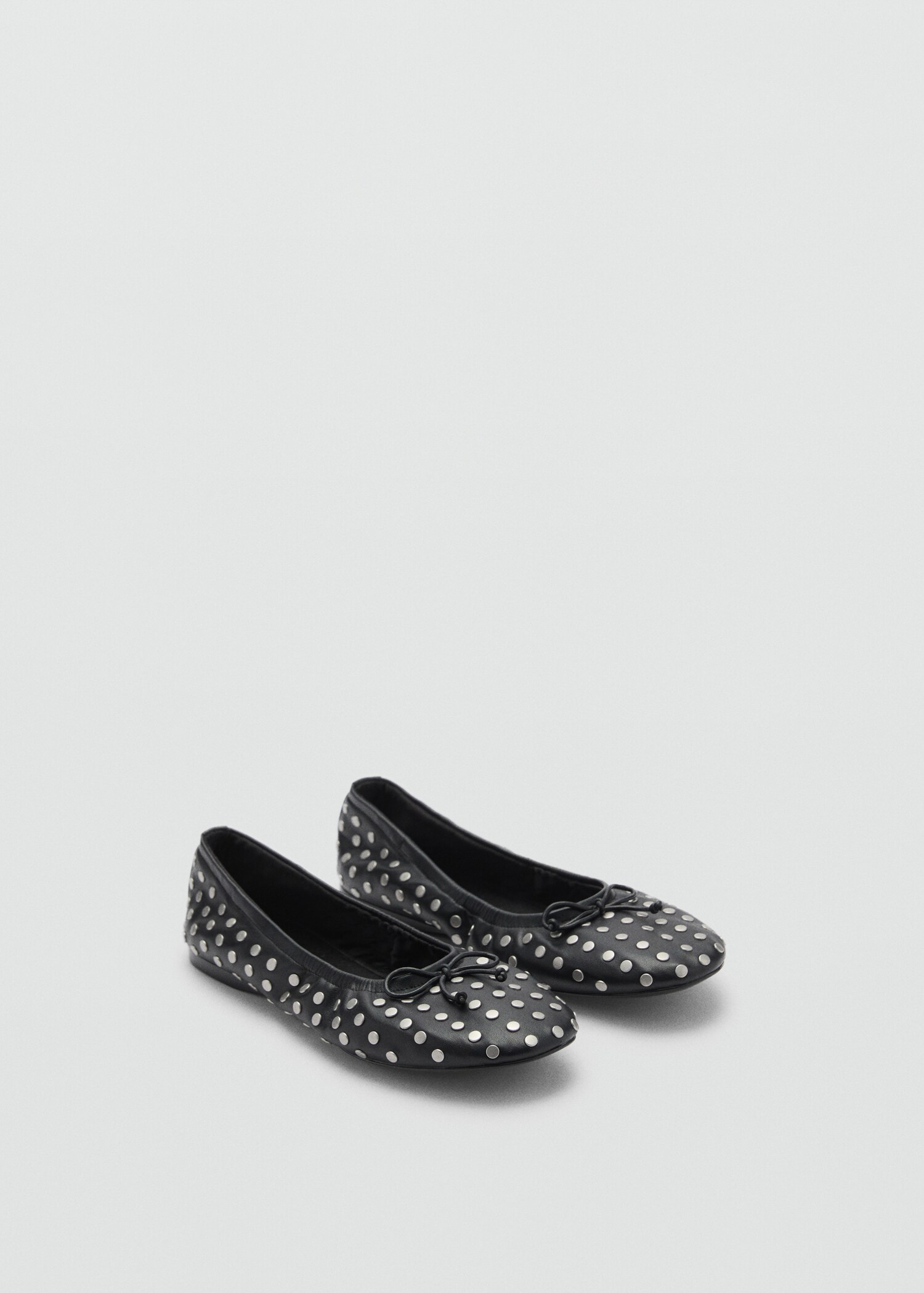 Ballerina shoes with studded bow - Women | MANGO USA