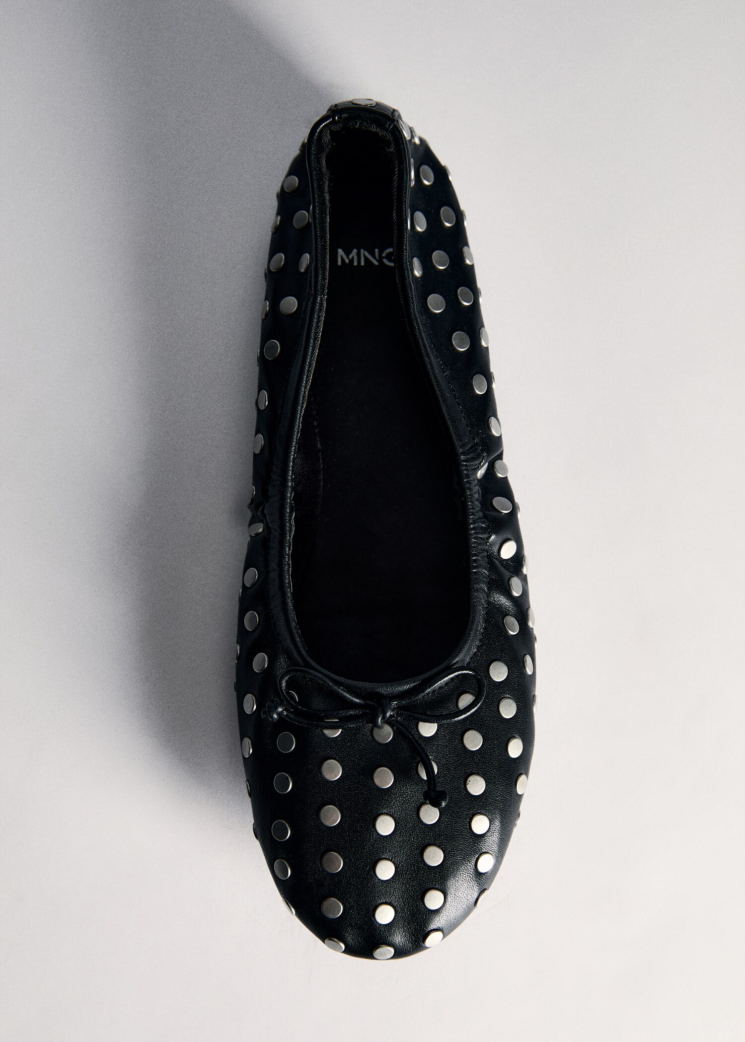 Ballerina shoes with studded bow - Women | MANGO USA