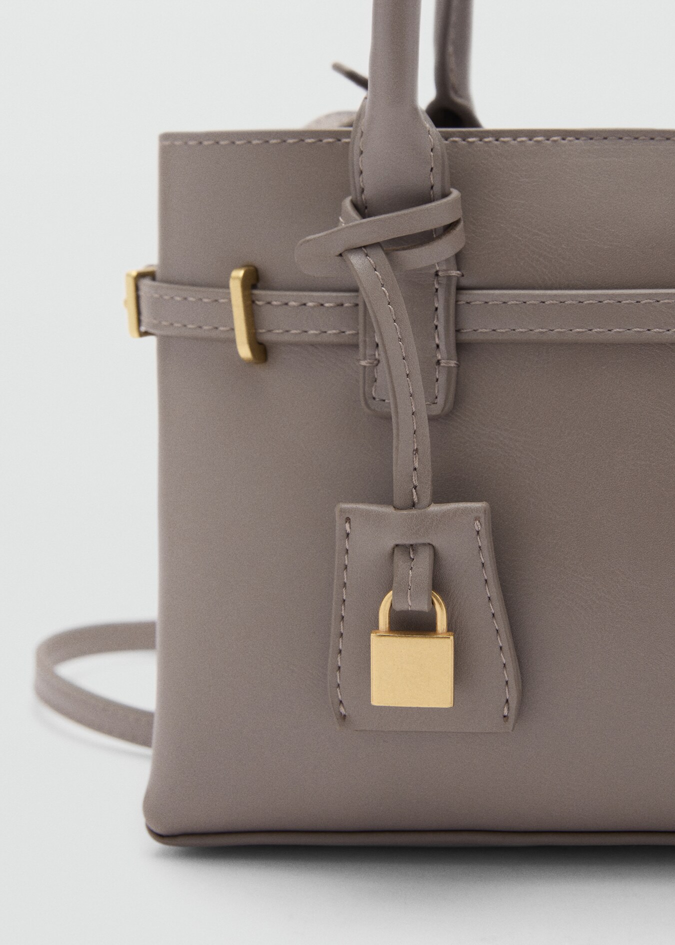 Mini-shopper with rear padlock - Women | MANGO USA