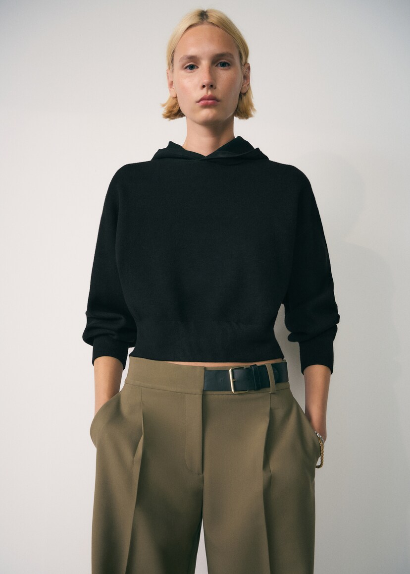 Hooded Knit Sweater Women Mango United Kingdom
