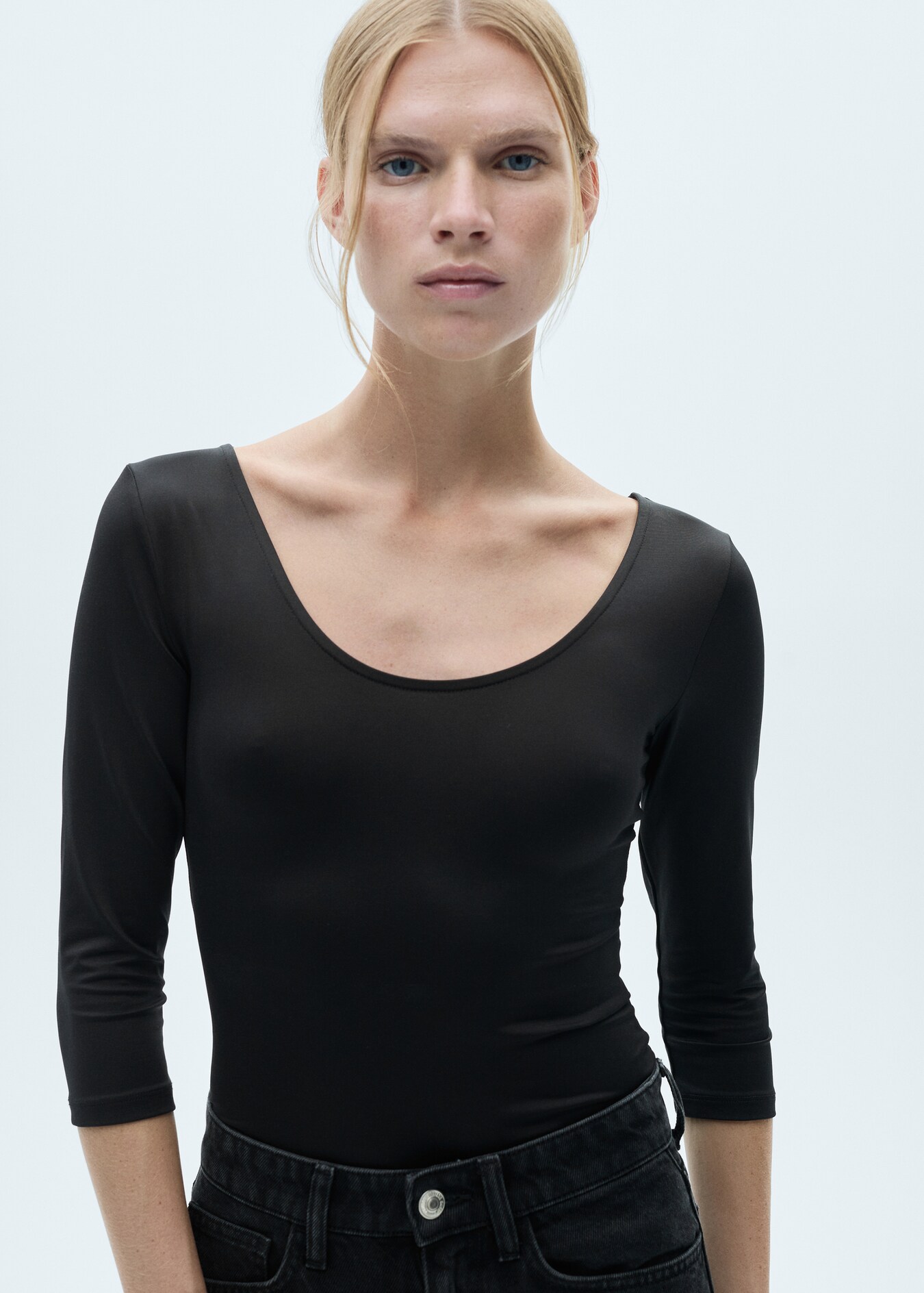 Three-quarter sleeve t-shirt - Women | MANGO USA