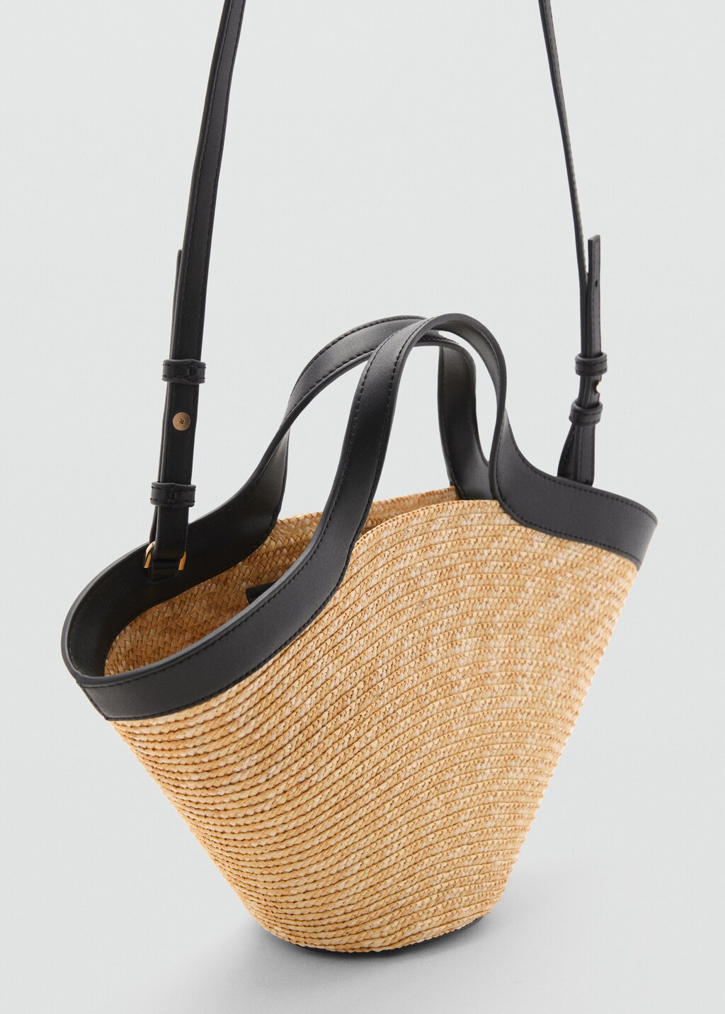Natural fibre basket bag - Women | MANGO Lithuania