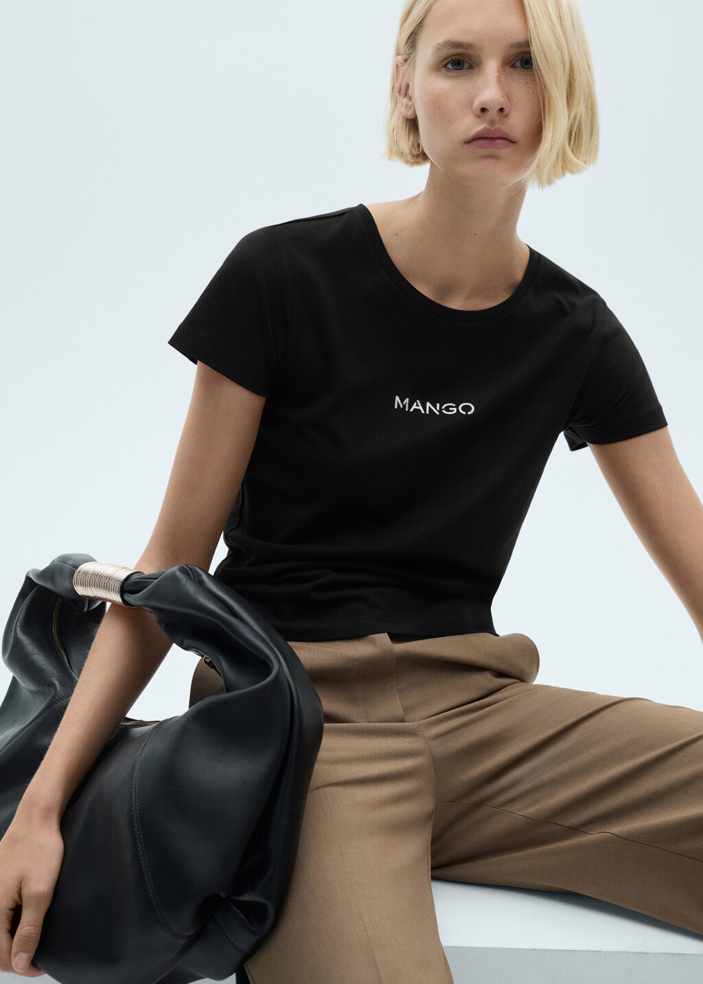 Logo Cotton T Shirt Woman Mango Malaysia