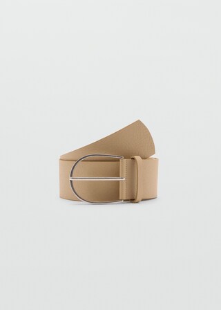 Wide leather belt - Women | MANGO USA