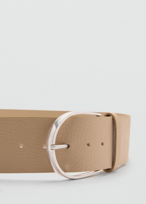 Wide leather belt - Women | MANGO USA