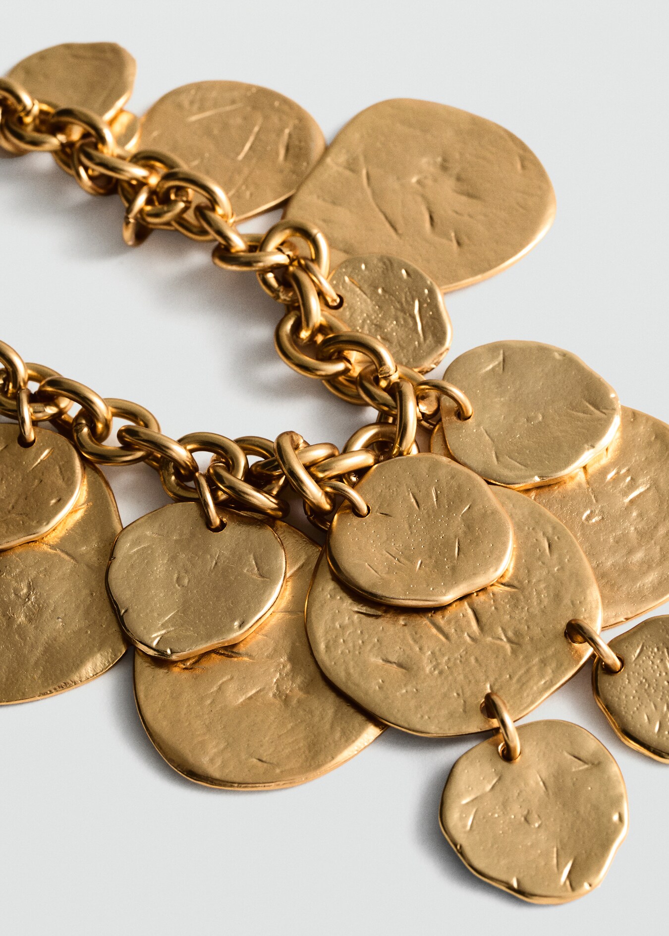 Coin waterfall necklace - Women | MANGO USA