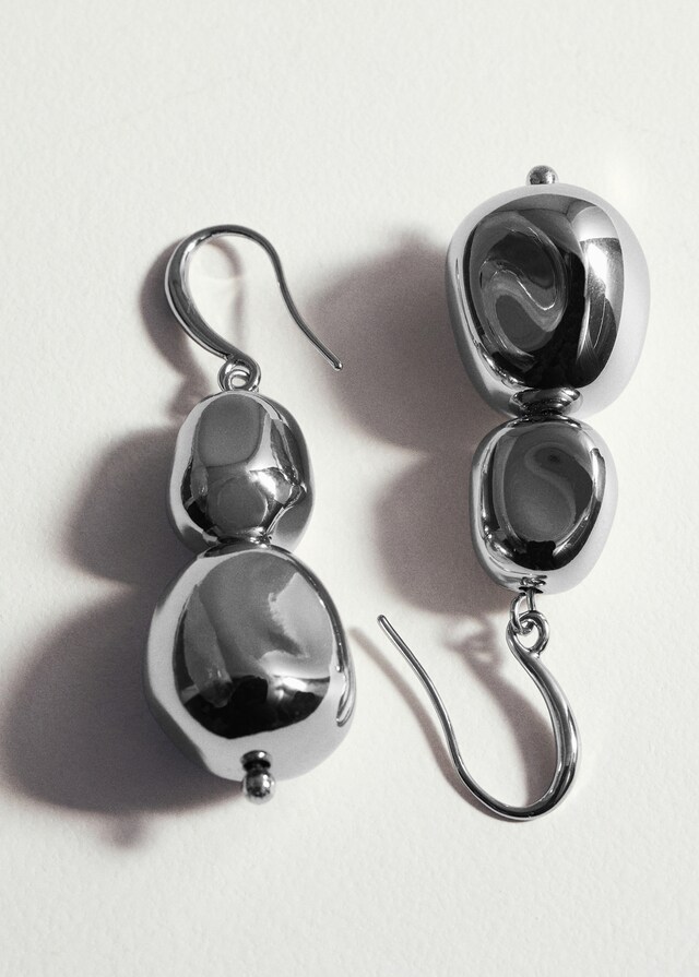 Beaded Drop Earrings Women Mango Usa