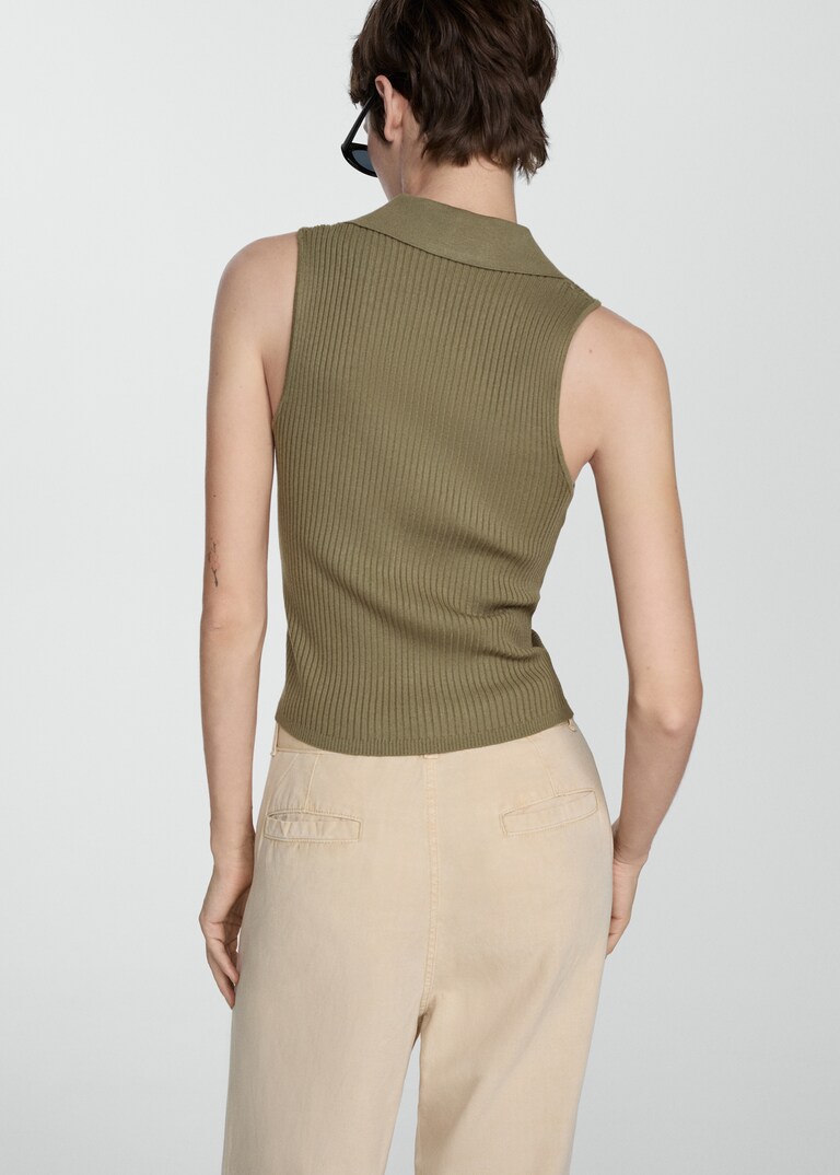 Buttoned knit top - Women | MANGO USA