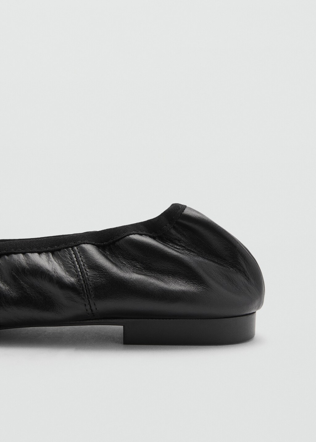 Leather ballet flats with bow - Women | MANGO USA
