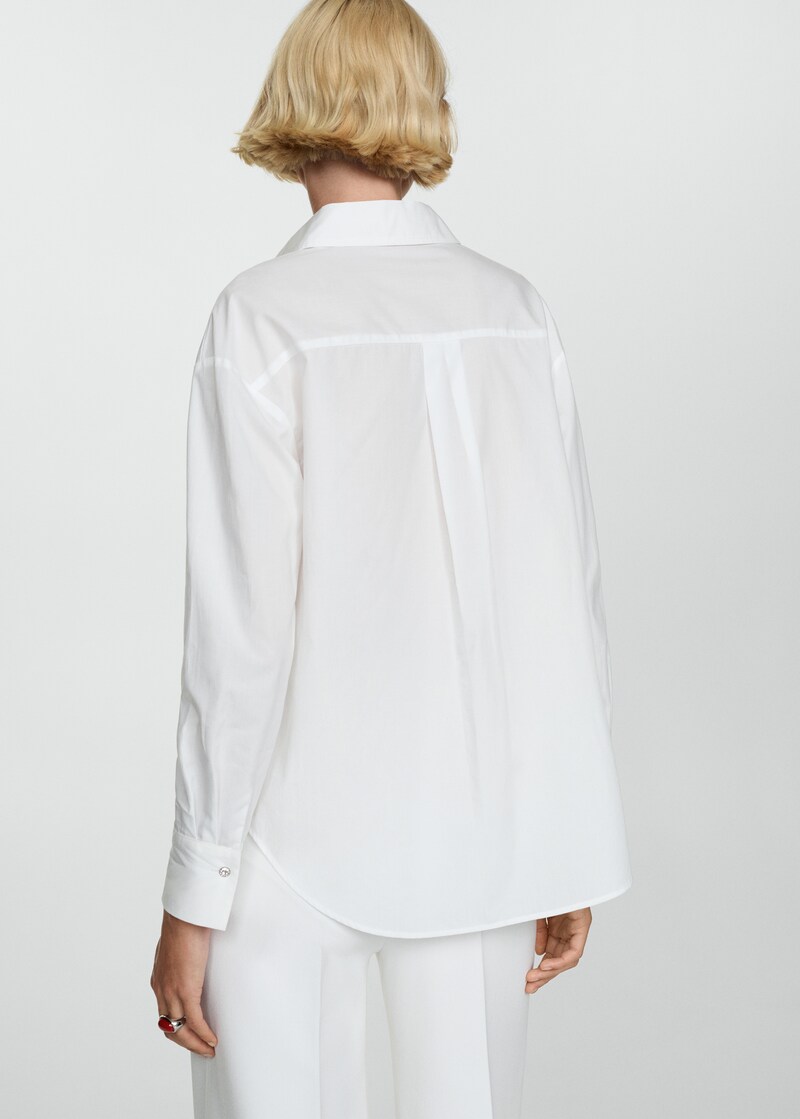 Lyocell shirt with hidden buttons - Women | MANGO USA