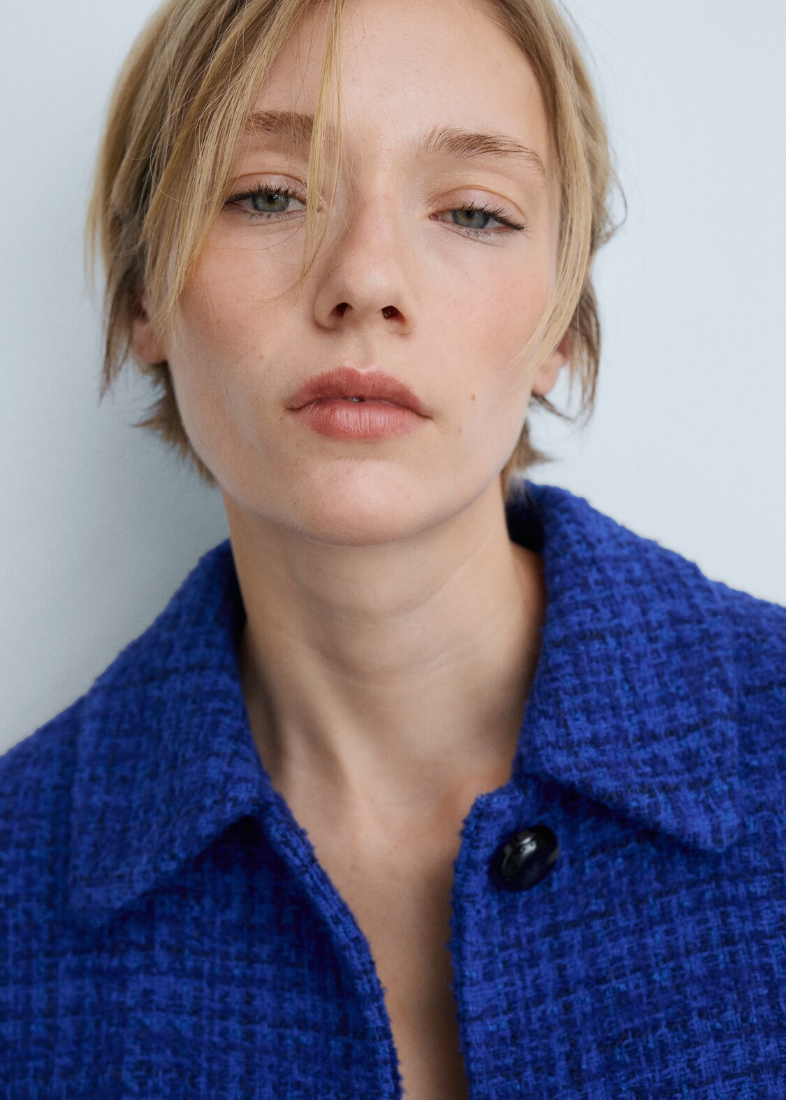 Tweed jacket with buttons - Women | MANGO USA