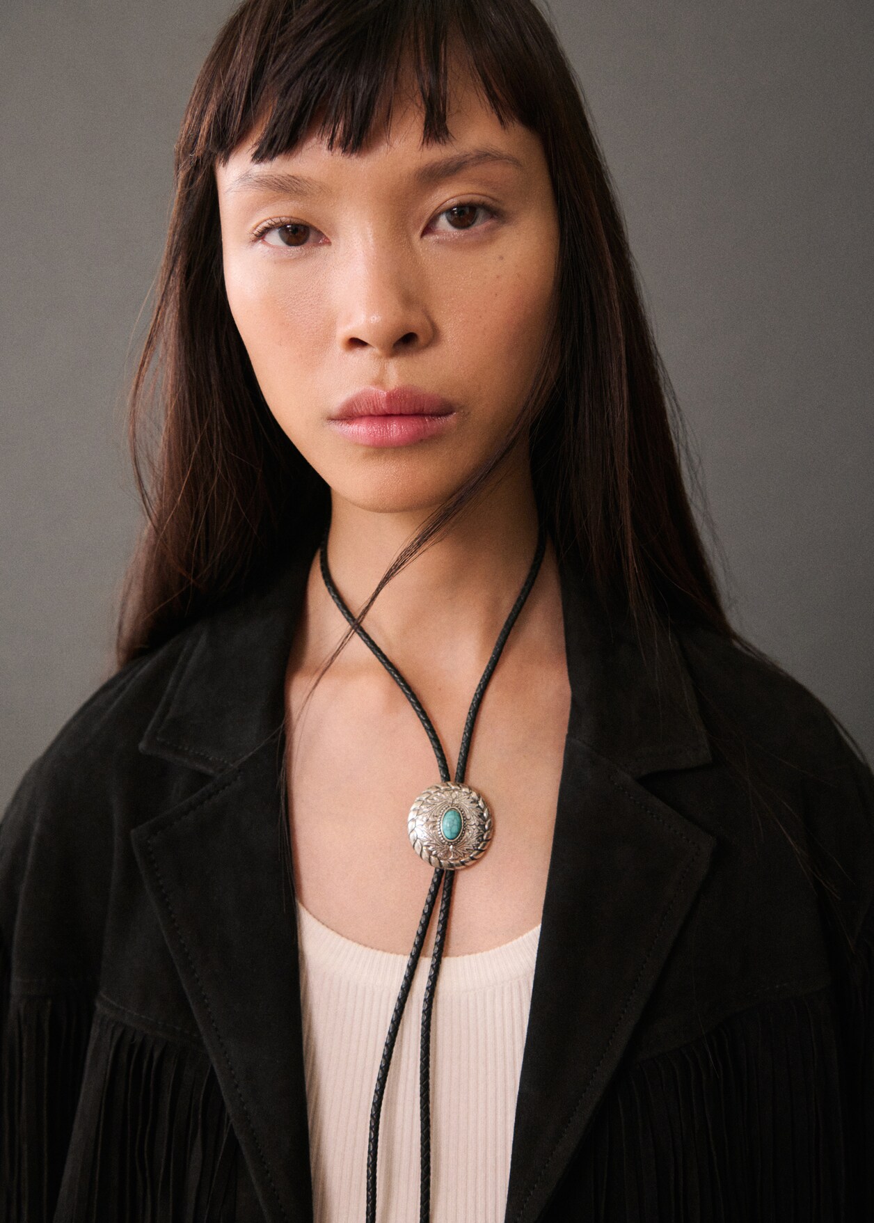 100% leather fringed jacket - Women | MANGO USA