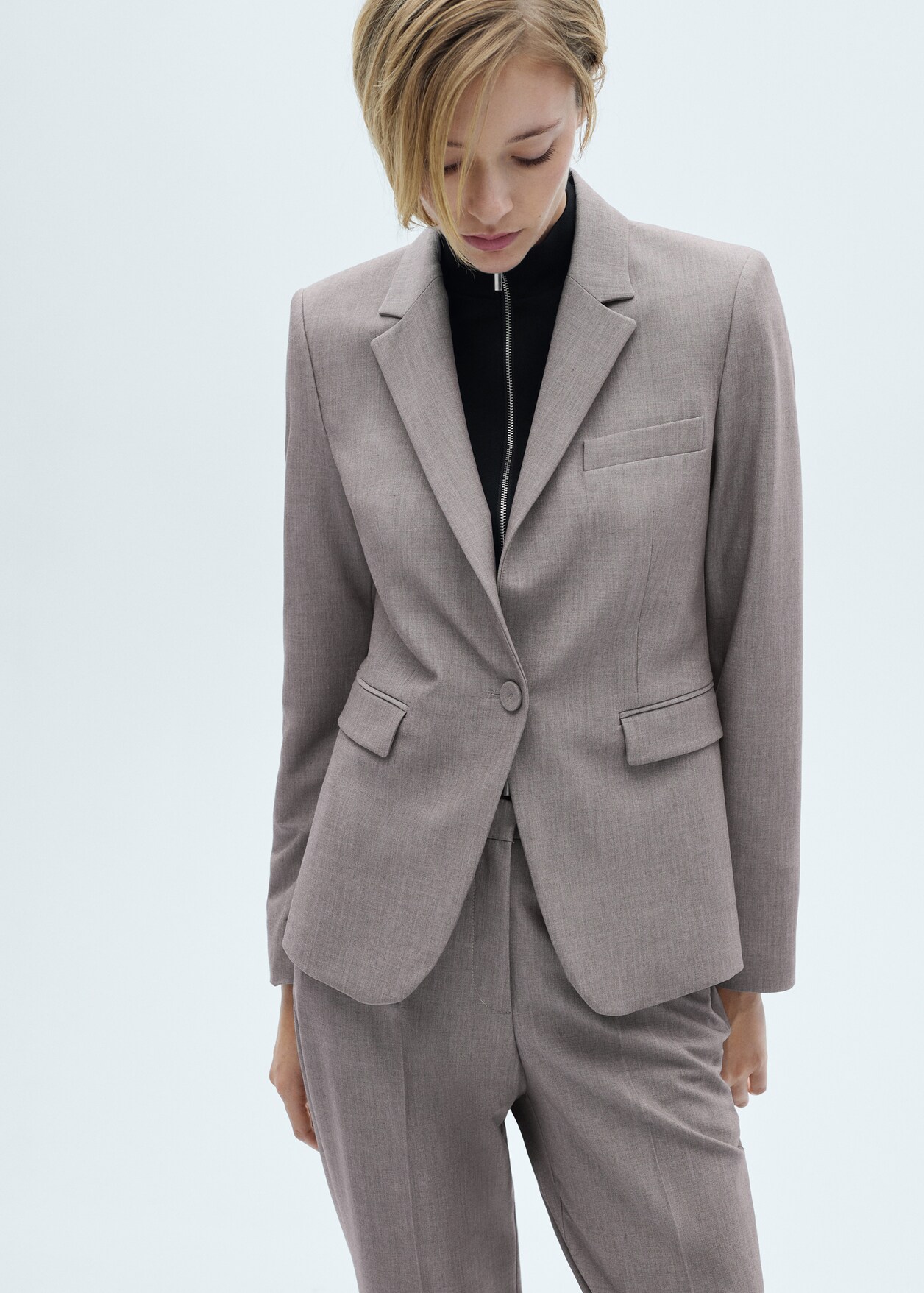 Straight-fit suit jacket - Women | MANGO USA