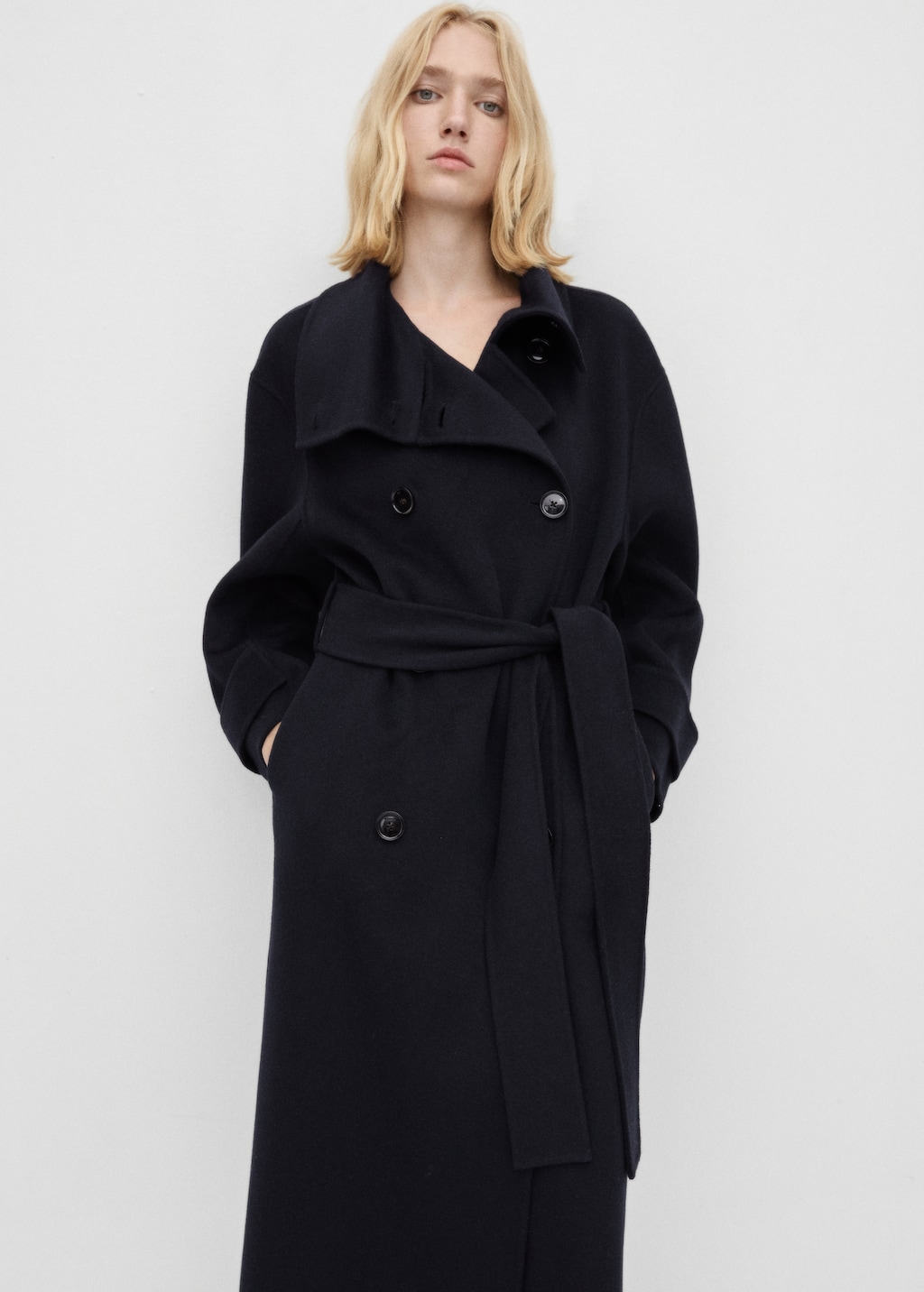Double-breasted wool coat - Women | MANGO Japan Double-breasted wool coat - Women | MANGO Japan
